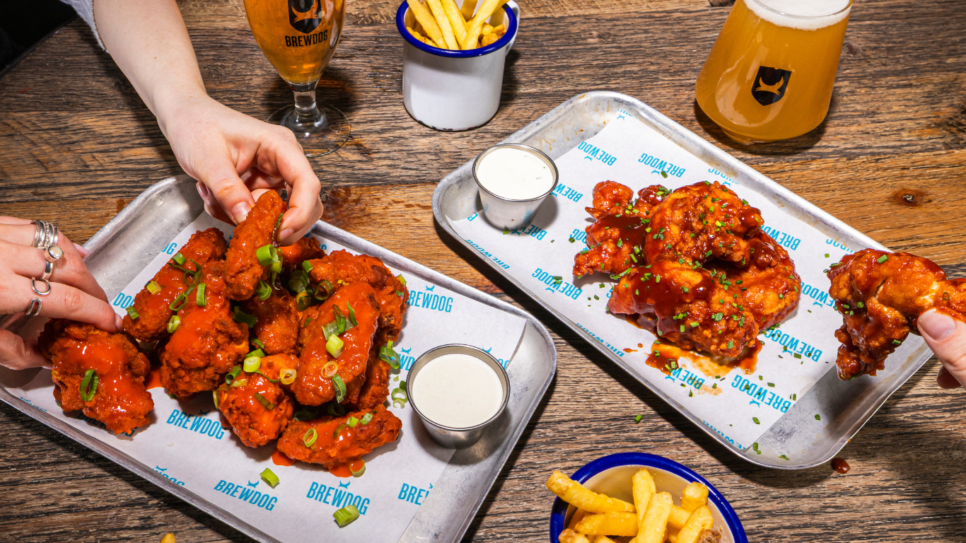BrewDog Bars | Our Food Menus | Stacked & Smashed Burgers & Wings