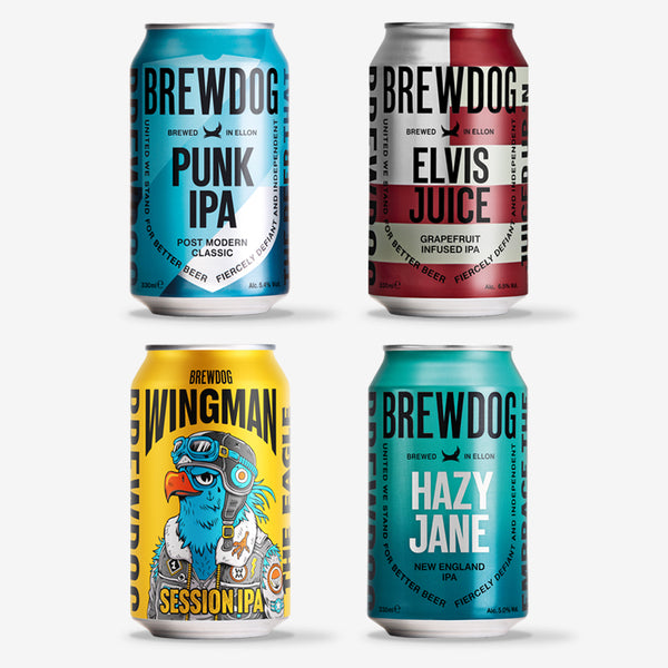 BrewDog Mixed Pack | Featuring Punk IPA, Hazy Jane, Elvis Juice, and ...