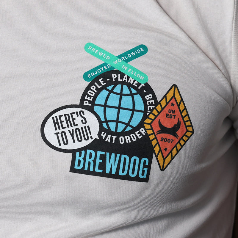 White Punk Sticker T-Shirt | BrewDog UK